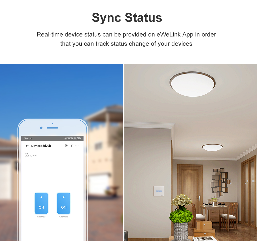 SONOFF TX Series WiFi Wall Switches US 3 Gang - AHS